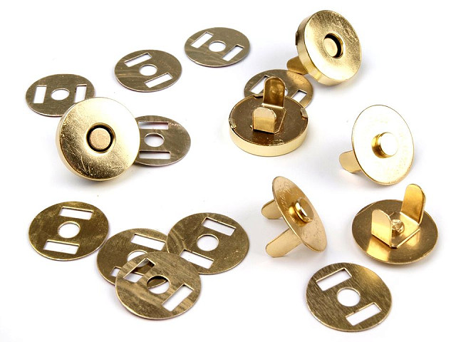 Magnetic Snap Closures Ø18 mm gold | STOKLASA Haberdashery and Fabrics