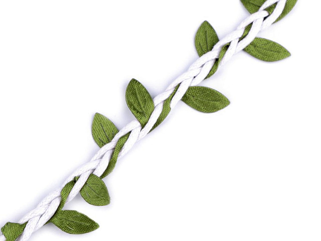 Cotton Braided String with Leaves width 30 mm | STOKLASA Haberdashery ...