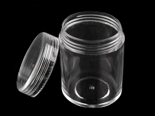 Cutie din plastic, capac cu filet, 3,8x4,7cm | STOKLASA mercerie și ...