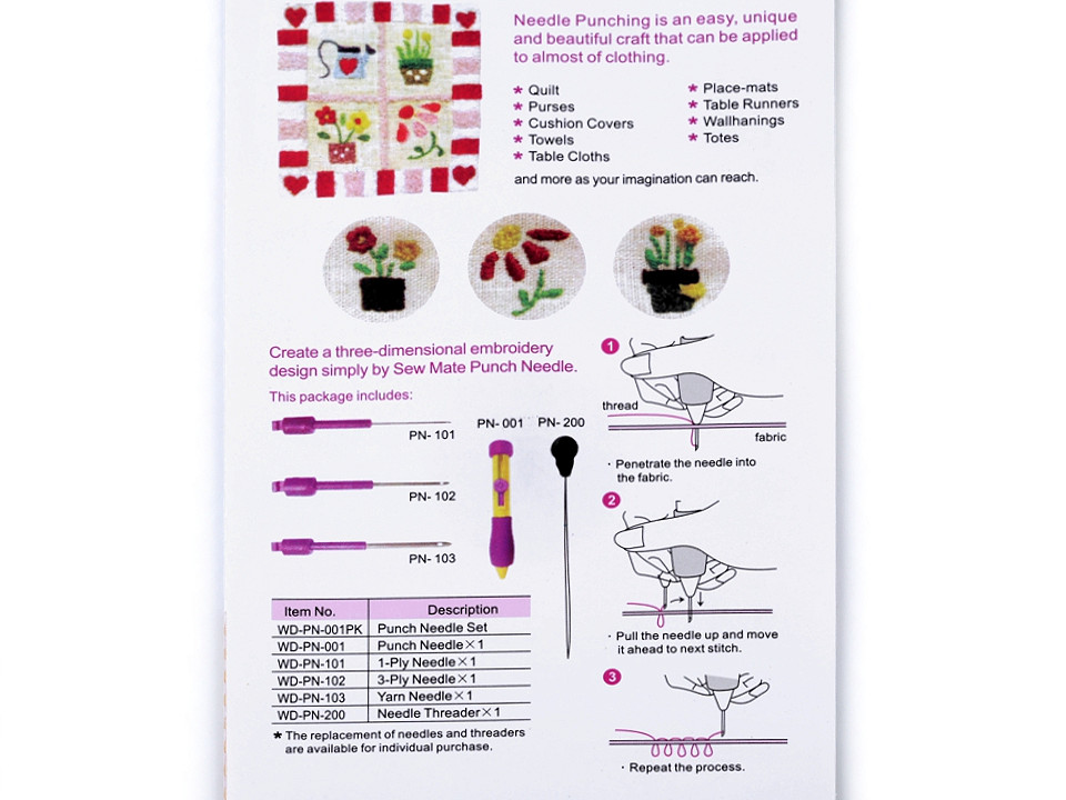 Punch Needle Embroidery Set | STOKLASA Haberdashery and Fabrics