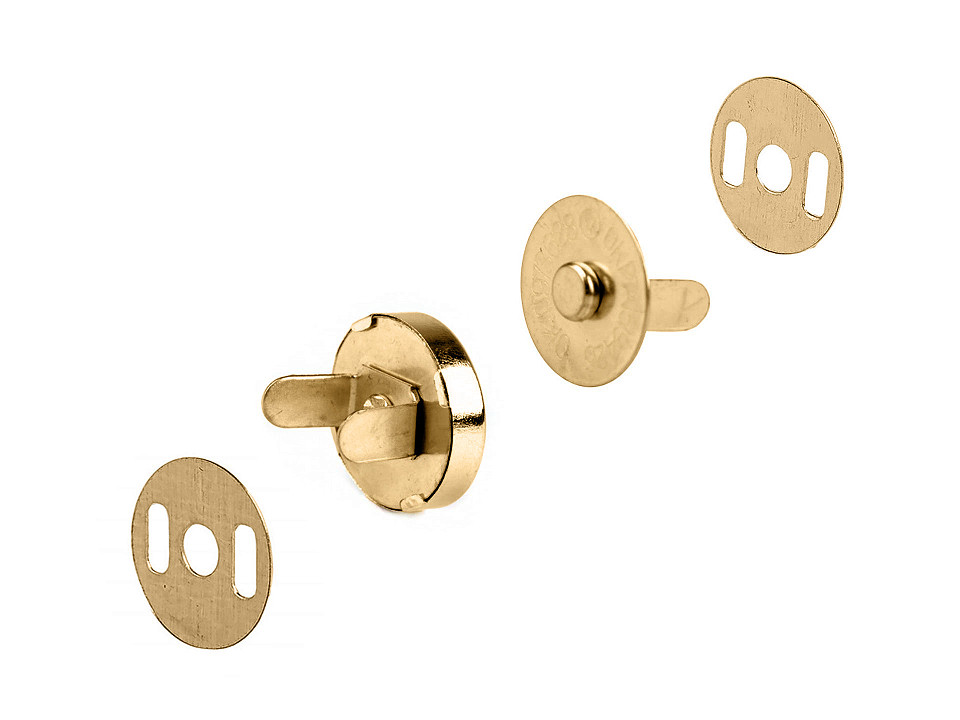 Magnetic Snap Closures Ø15 mm gold | STOKLASA Haberdashery and Fabrics