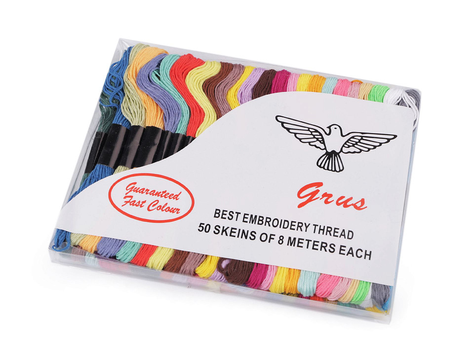 Fire de broderie tip mouline Grus 50 buc/8 m | STOKLASA mercerie și ...