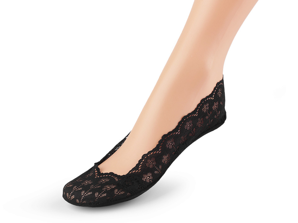 Chaussettes ballerines pour fille en dentelle avec antidérapant ...