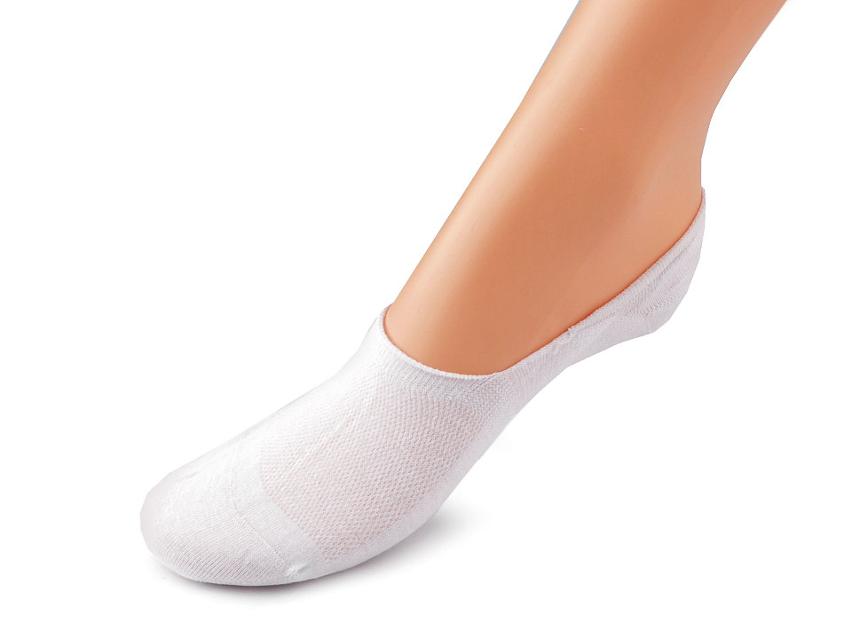 Bamboo sneaker socks Emi Ross, unisex, white | STOKLASA Haberdashery ...