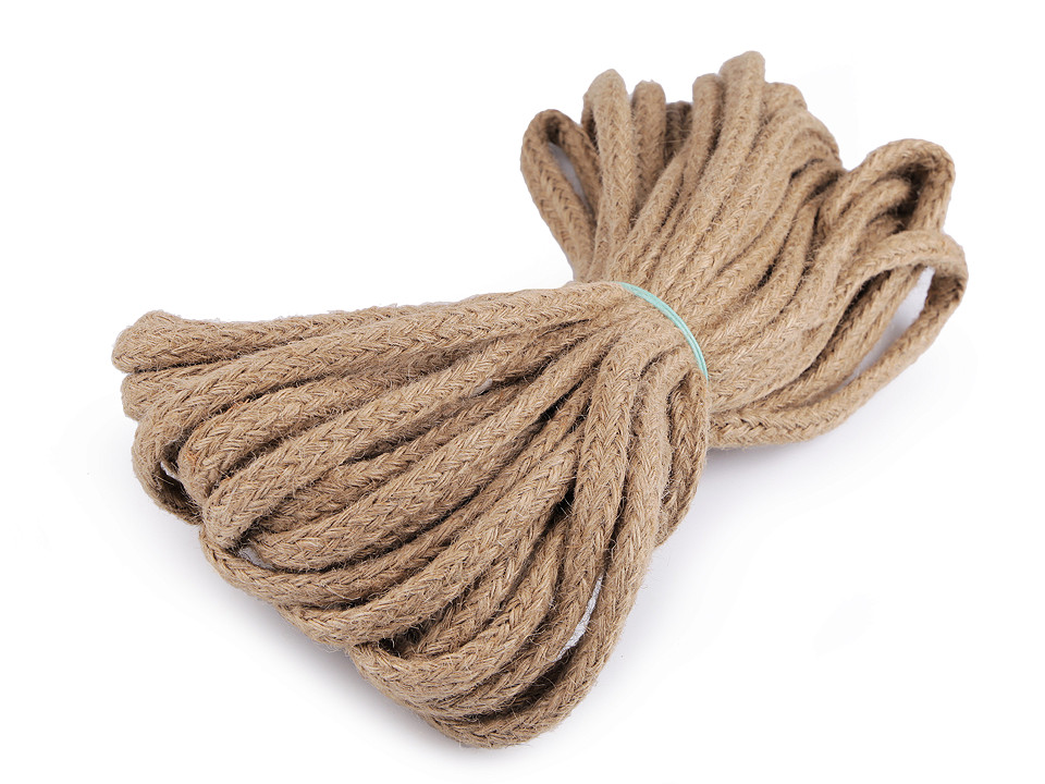 Corde en jute tressée, largeur 15 mm | Mercerie et Tissus STOKLASA