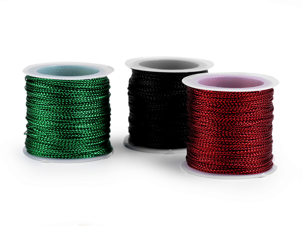 Christmas Round Metallic Hollow String Ø1 mm | STOKLASA Haberdashery ...