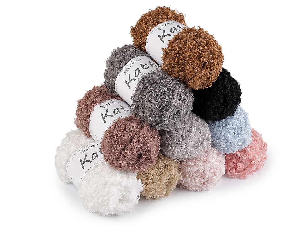 Curly knitting yarn Katka 100 g | STOKLASA Haberdashery and Fabrics