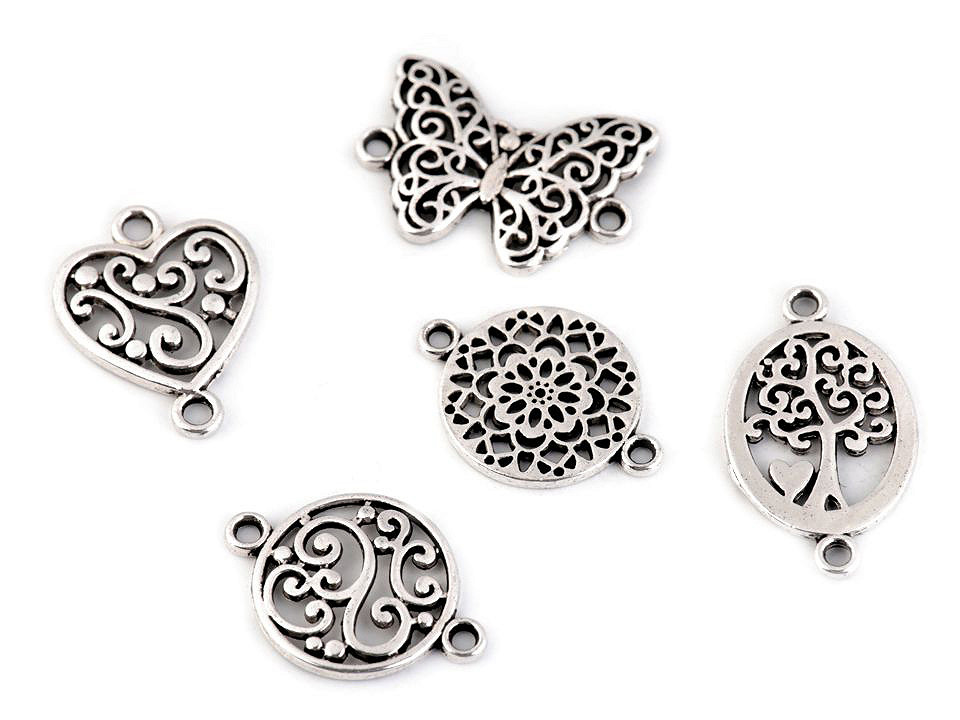 Ornamente metalice filigran - fluture, mandala, inimă, pom | Merceria ...