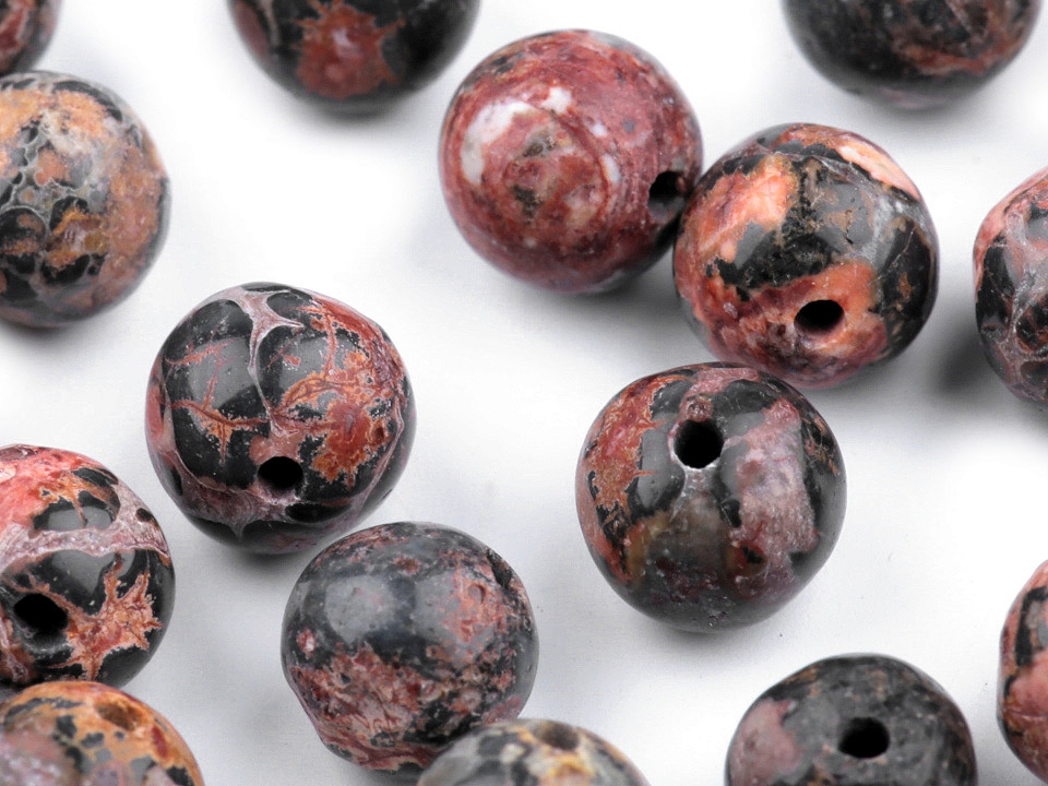 Mărgele din pietre naturale Jasp leopard, Ø6 mm | Merceria Stoklasa