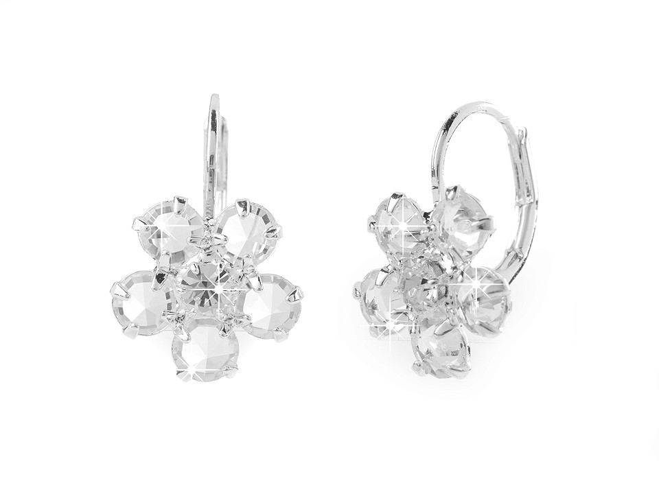 Cercei floare Jablonec | STOKLASA mercerie și materiale textile