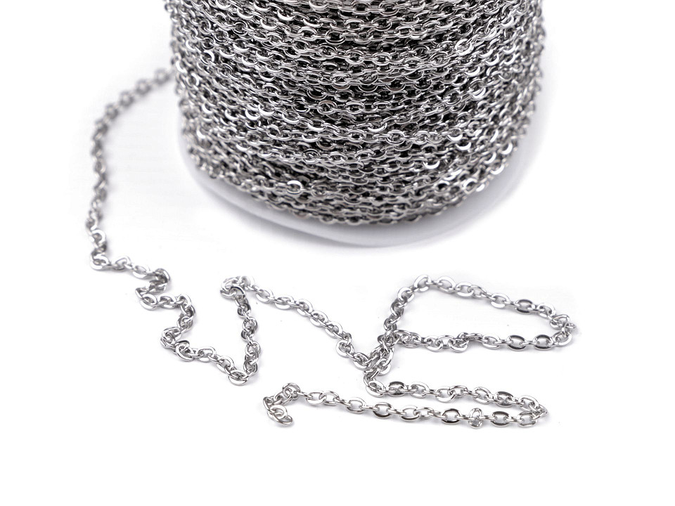 Cadena de acero inoxidable, ancho 2 mm | STOKLASA Mercería y tejidos