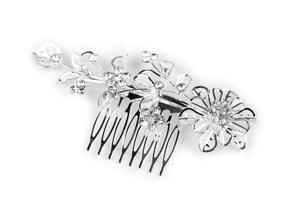 Hair comb with rhinestones | STOKLASA Haberdashery and Fabrics