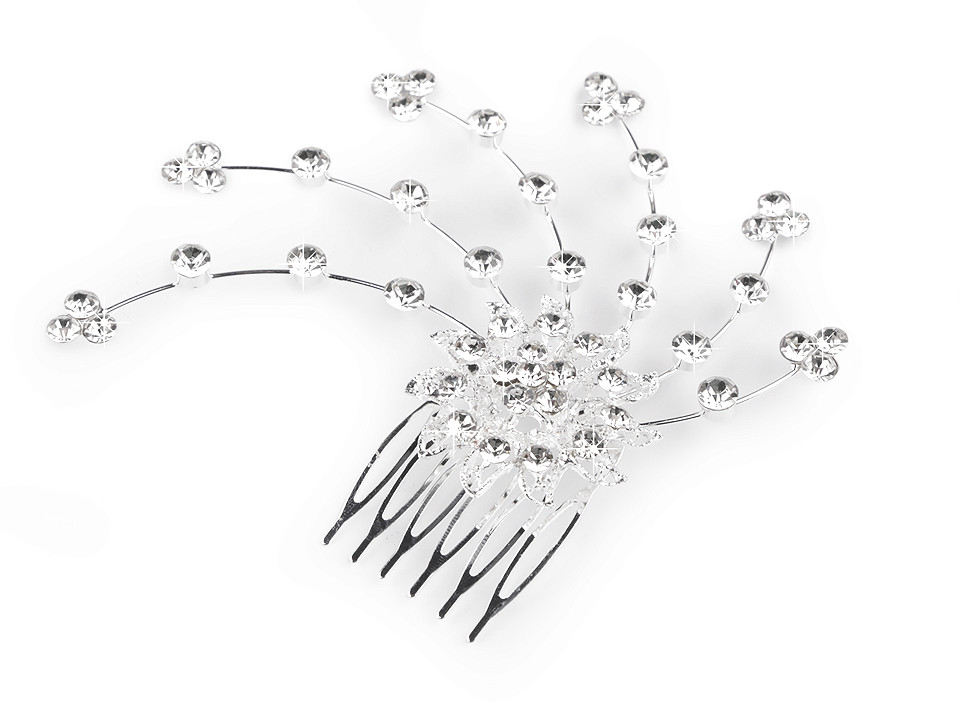 Hair comb with rhinestones hand made | STOKLASA Haberdashery and Fabrics
