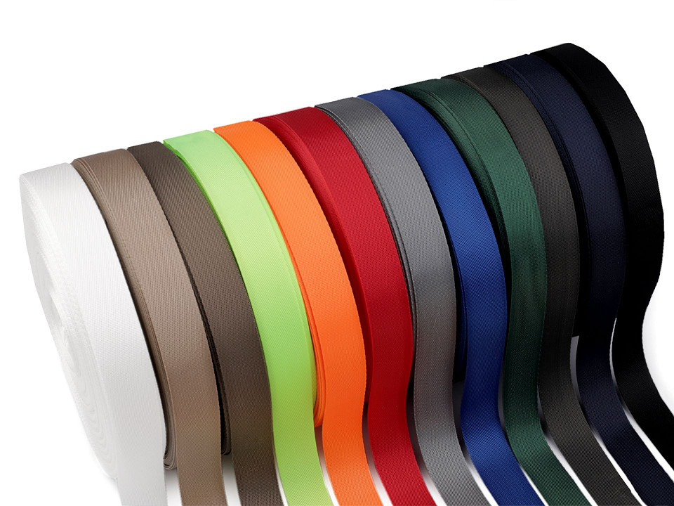 Smooth double-sided webbing strap with gloss, width 25 mm | STOKLASA ...