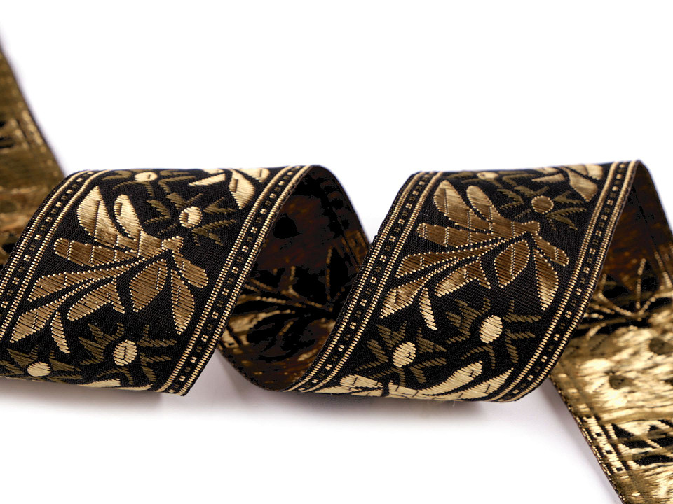 Ruban à motifs folkloriques, largeur 40 mm | Mercerie et Tissus STOKLASA