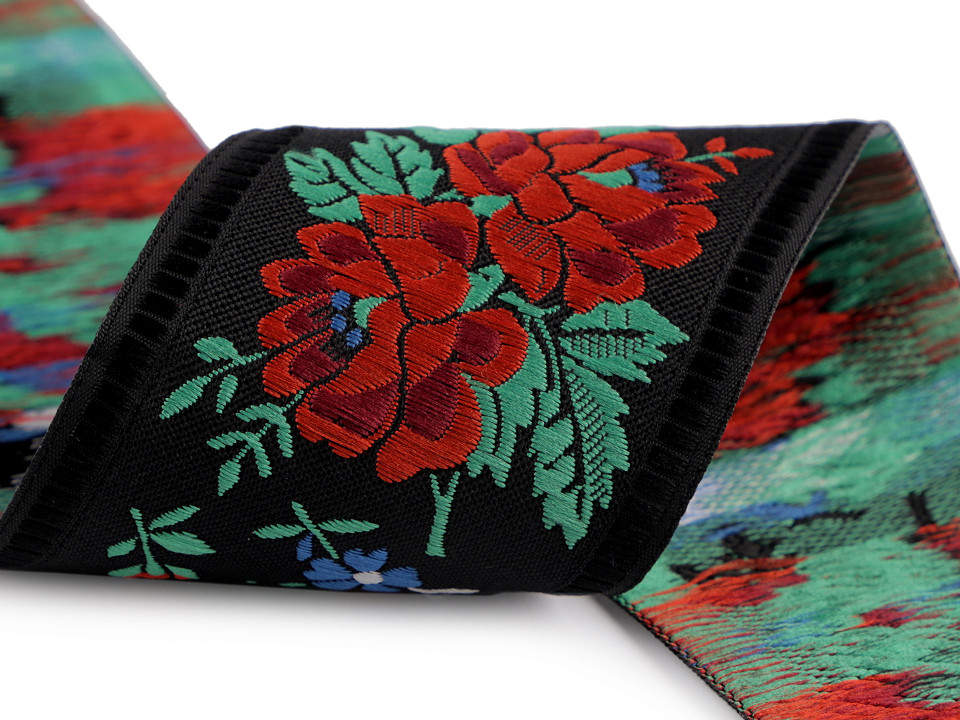 Traditional costume pattern ribbon, width 55 mm | STOKLASA Haberdashery ...