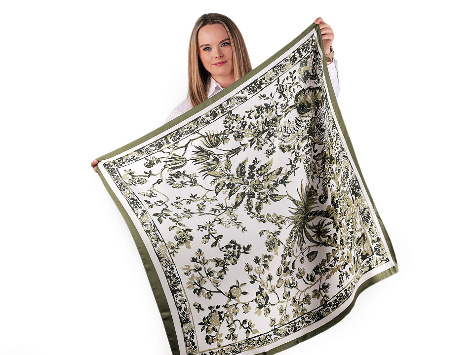 Satin scarf 90x90 cm | STOKLASA Haberdashery and Fabrics