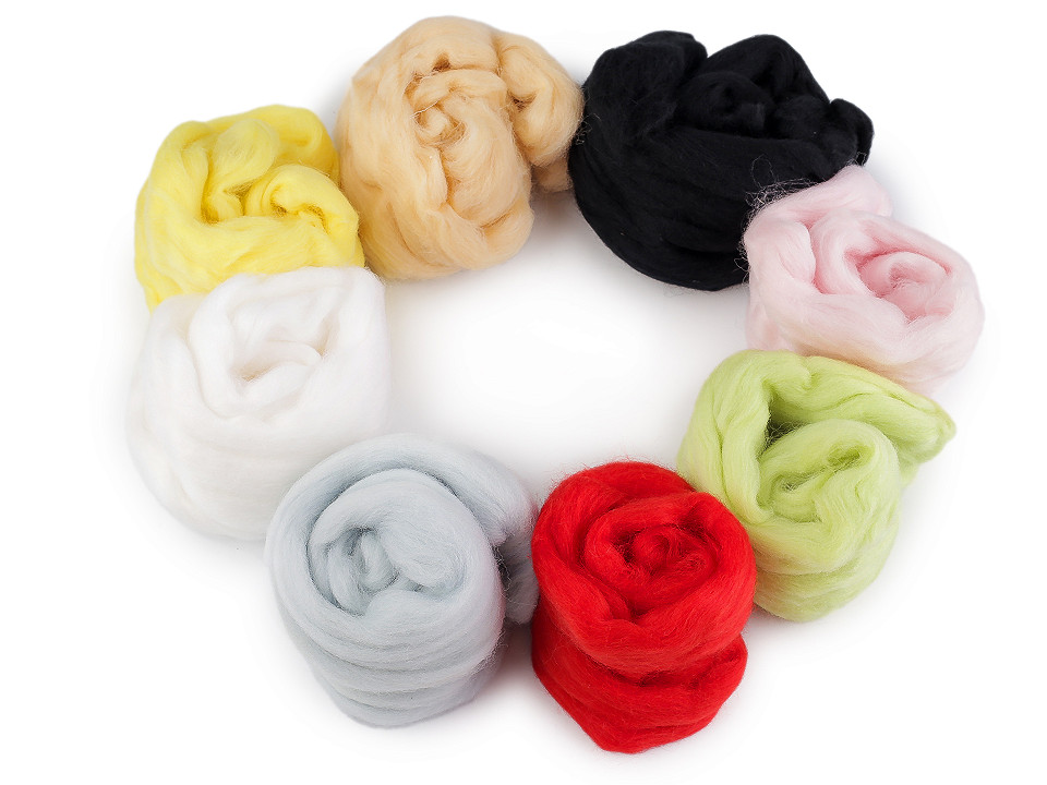 Wool Fleece Roving 20 g Combed | STOKLASA Haberdashery and Fabrics