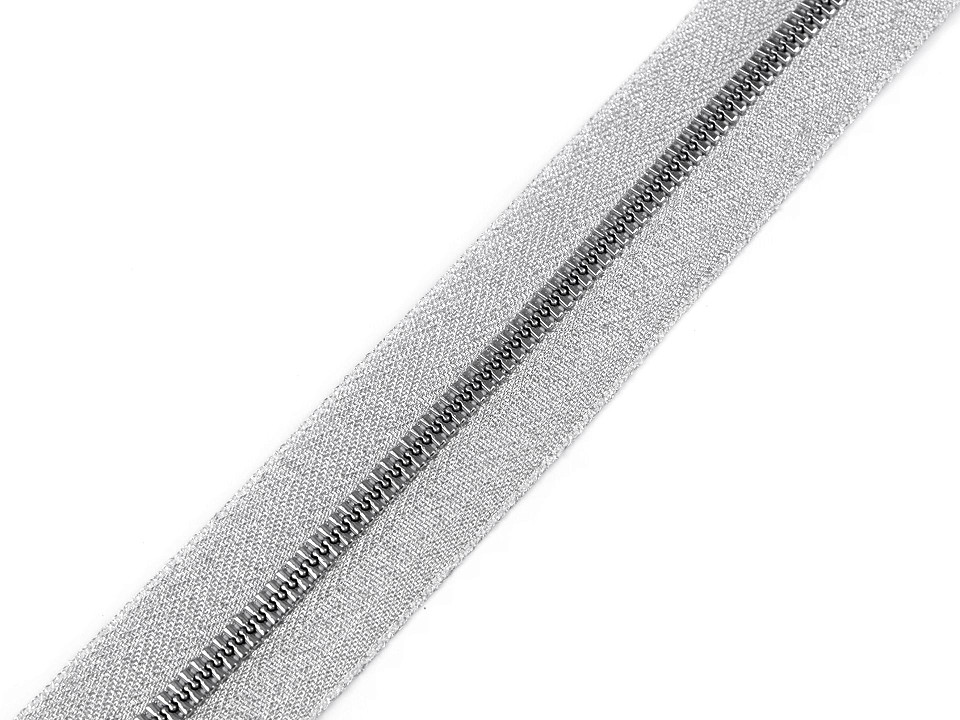 Plastic Continuous Zipper No 5, Metallic | STOKLASA Haberdashery and ...