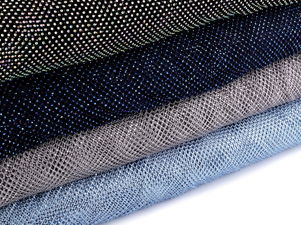 Elastic mesh with rhinestones | STOKLASA Haberdashery and Fabrics
