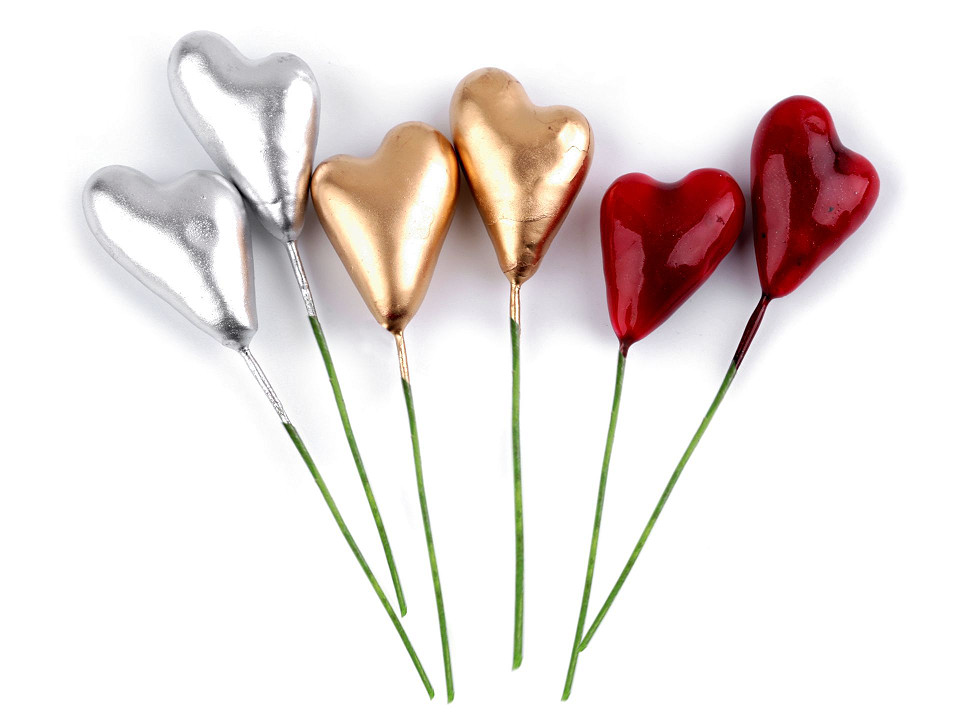 Heart on a wire pick | STOKLASA Haberdashery and Fabrics