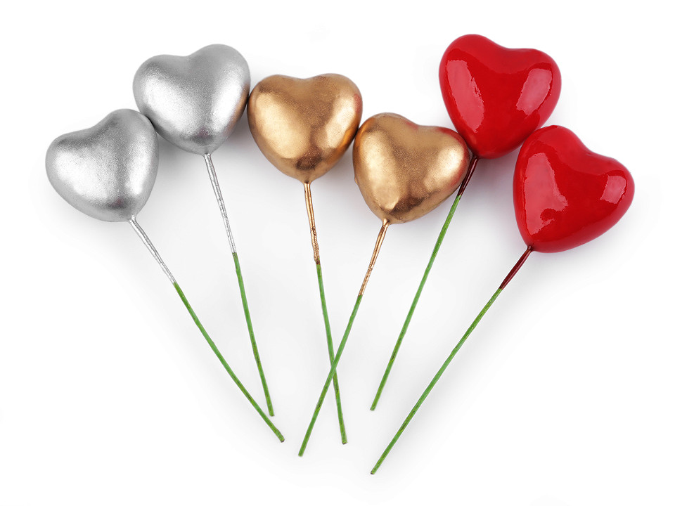 Heart on a wire pick | STOKLASA Haberdashery and Fabrics