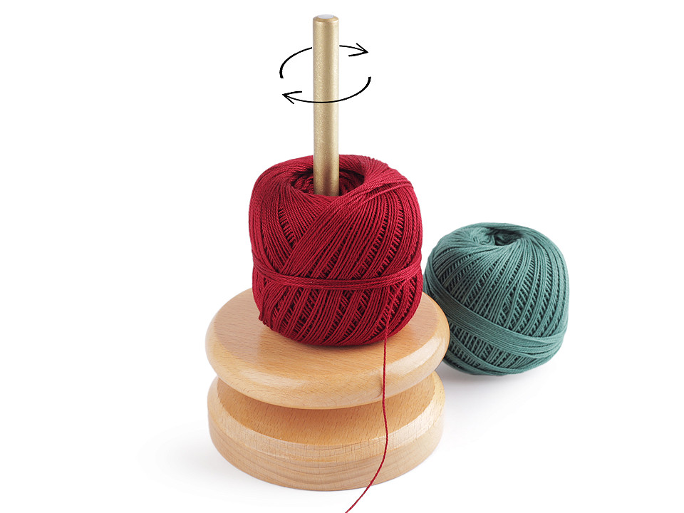 Wooden yarn unwinder | STOKLASA Haberdashery and Fabrics