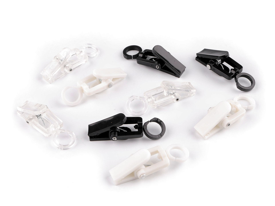 Plastic curtain clips with hook | STOKLASA Haberdashery and Fabrics