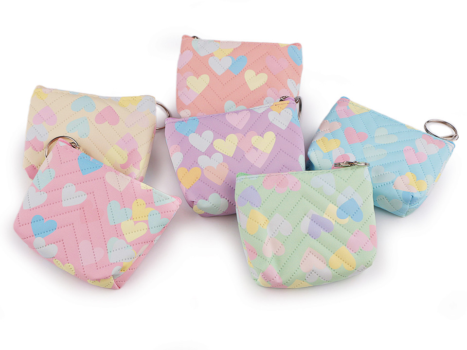 Small wallet / key ring heart 10.5x8 cm | STOKLASA Haberdashery and Fabrics