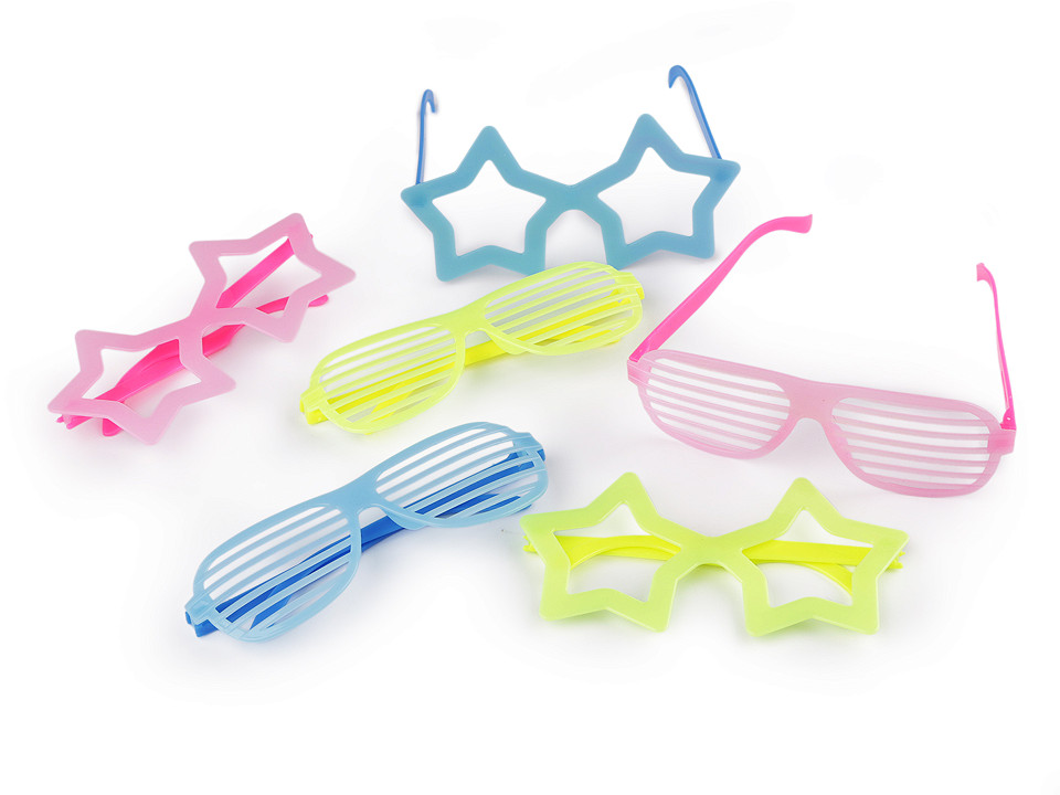 Lunettes fluo phosphorescentes pour fête/carnaval | Mercerie et Tissus ...