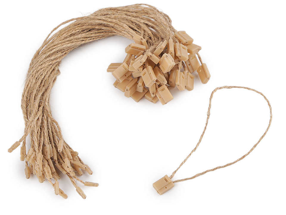 Jute tag string with safety | STOKLASA Haberdashery and Fabrics