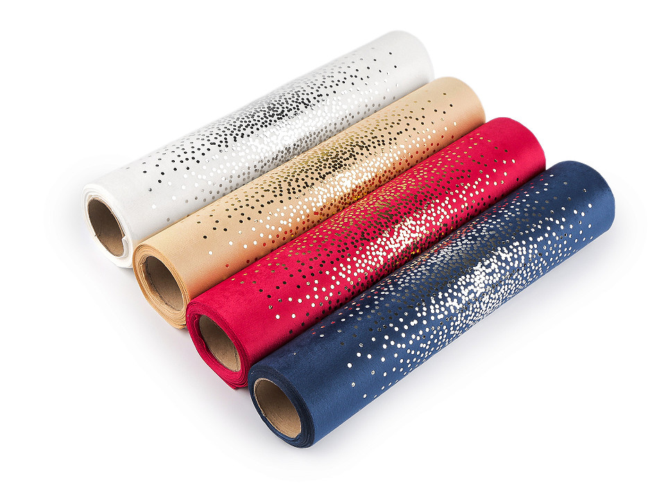 Velvet / samet k výrobě běhounů a dekorací šíře 28 cm | STOKLASA ...