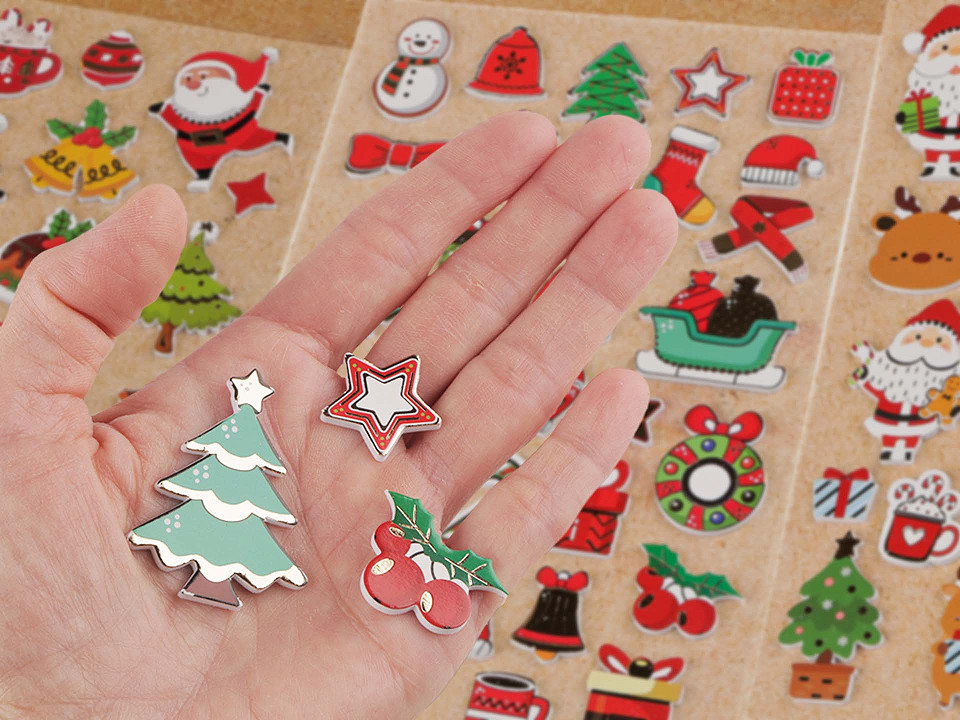 Christmas stickers 3D | STOKLASA Haberdashery and Fabrics