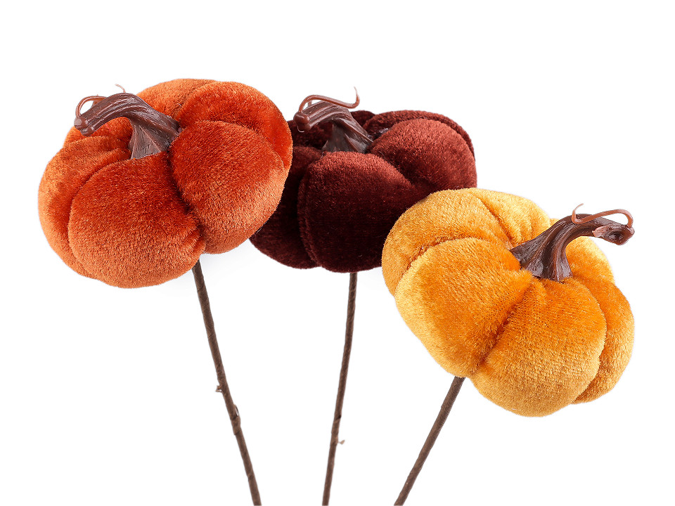 Velvet pumpkin pick | STOKLASA Haberdashery and Fabrics